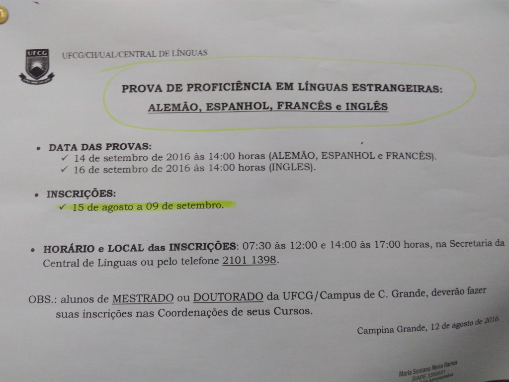 Prova de Proficiência | PROFMAT